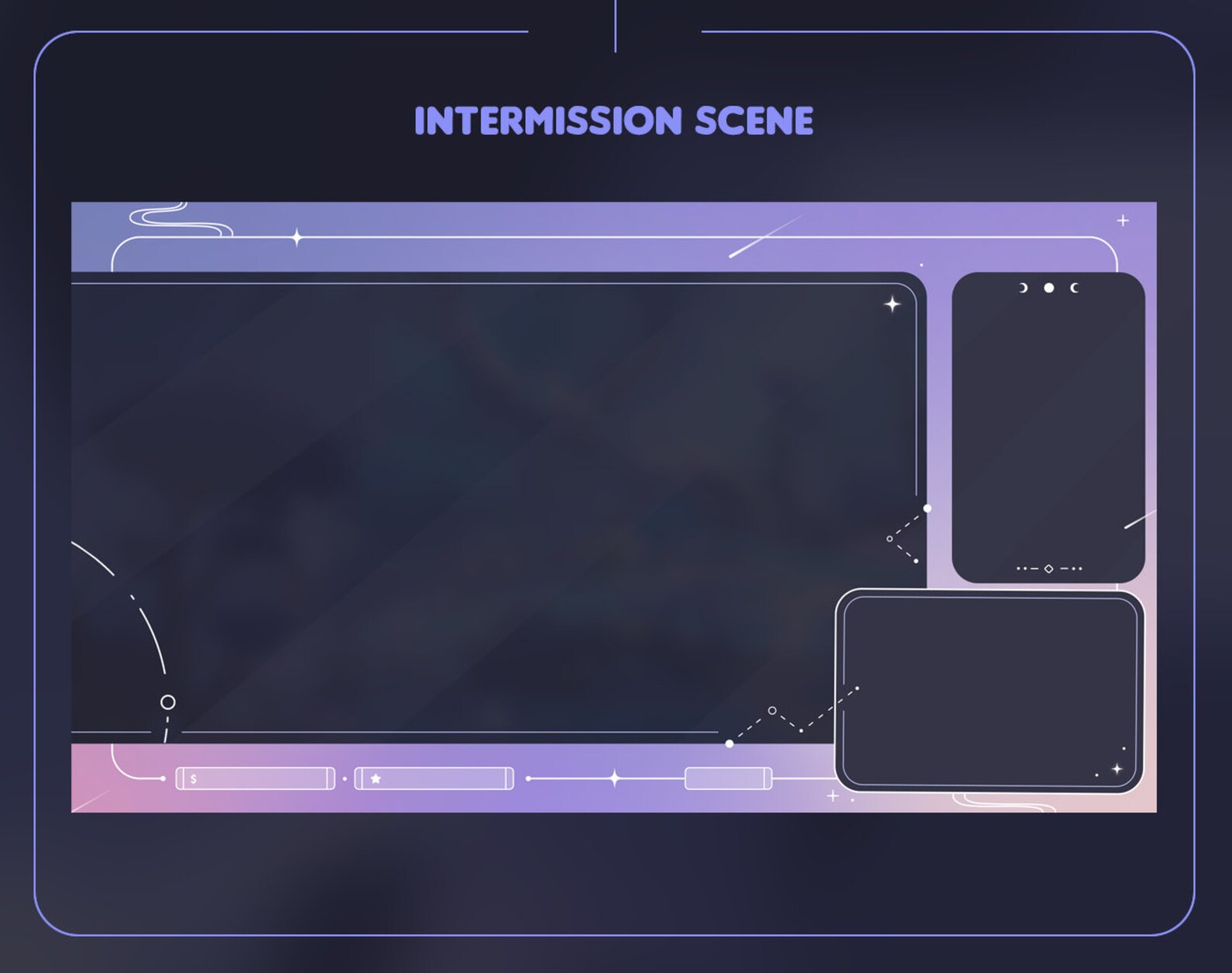 Pastel Cosmic Twitch Pack | Animated Minimal Astrology Stars Streamer ...