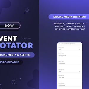 Bow Rotator — Events, Social Media & Alerts Widget | Cute Customizable ...