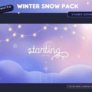 Winter Snow Animated Twitch Pack | Soft Aesthetic Christmas Streamer ...