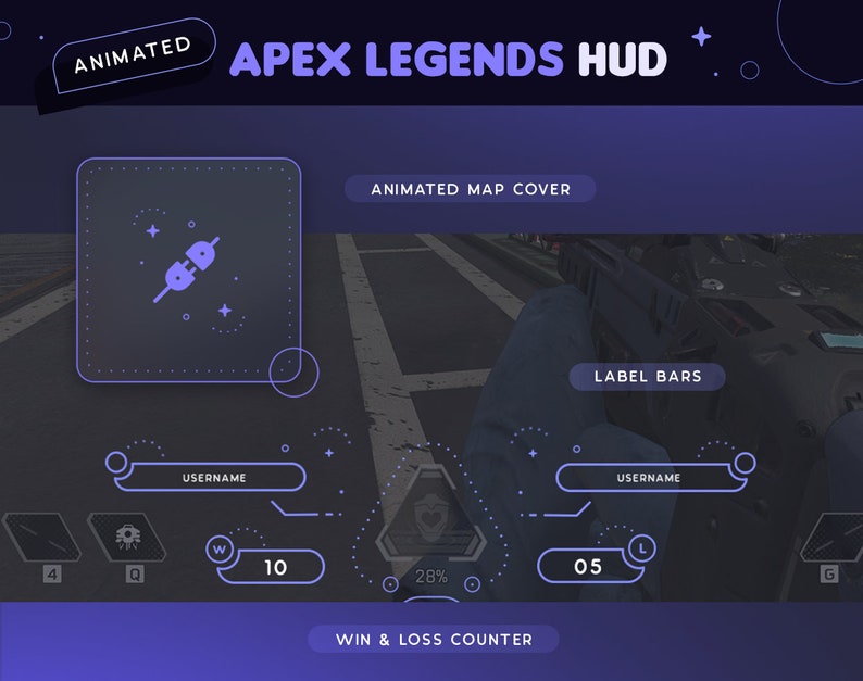 Apex Legends Overlay HUD 7 Animated Cute Minimal Starry Game - Etsy