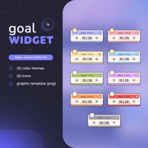 Crayon Goal Widget | Cute Goal Bars & Box for Twitch Streamers | Fully ...