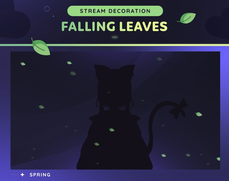 Animated Leaves Stream Decoration Falling Aesthetic Leaves - Etsy