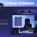 Blue Starry Stream Schedule Template | Minimal Gradient Streamer and ...