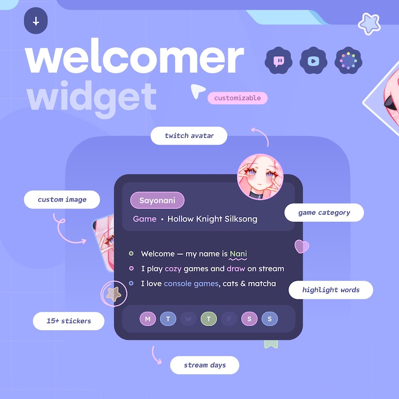 Welcomer Widget Reacts to Raids, Followers & Command • (3) Layouts and ...