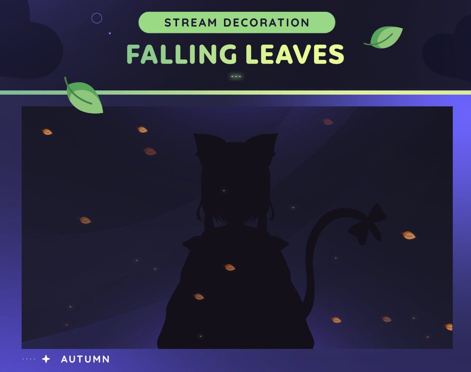 Animated Leaves Stream Decoration | Falling Aesthetic Leaves Spring ...