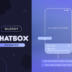 Glossy Animated Chatbox | Minimal Blue Instagram Type Chat Box for ...