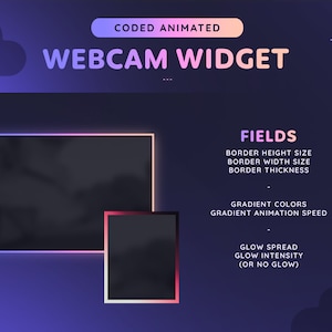 Animated Gradient Webcam Widget | Fully Customizable Coded Webcam ...