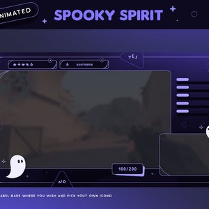 Spooky Spirit Animated Twitch Pack | Halloween Ghost Ouija Purple ...