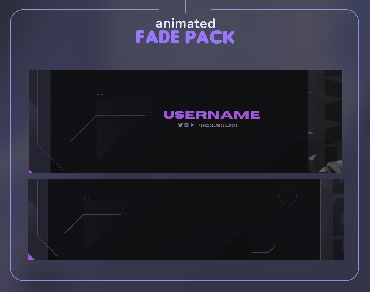 Fade Animated Twitch Pack | Valorant Inspired Purple Streamer Package ...