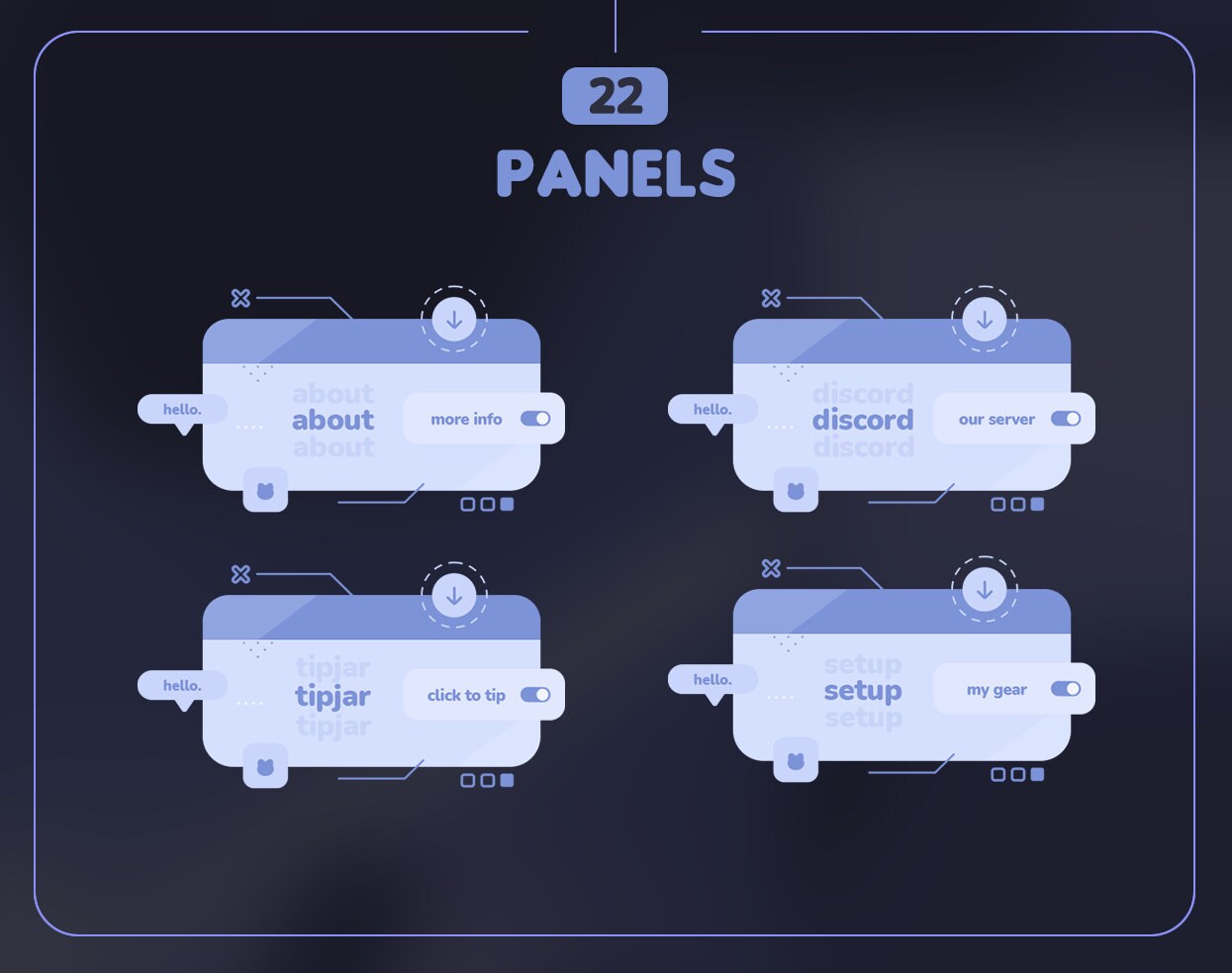 Digital Kitty Twitch Pack | Animated Tech Cat Streamer Pack | Overlays ...