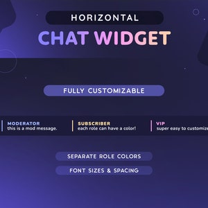 Horizontal Scrolling Chat Widget | Customizable Minimal Smooth Scroll Custom Chat for Twitch ...