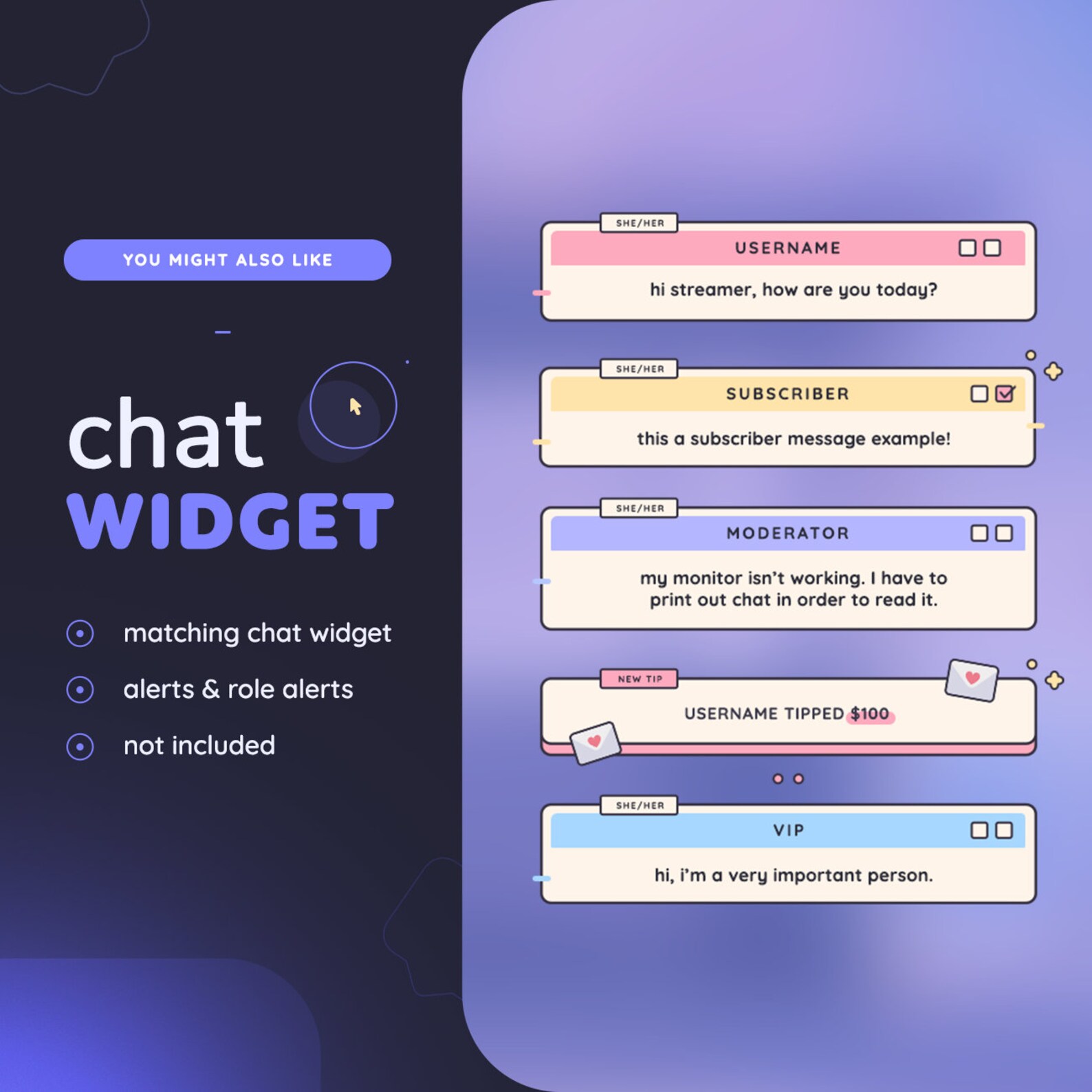 Crayon Goal Widget | Cute Goal Bars & Box for Twitch Streamers | Fully ...