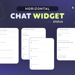 Status Horizontal Scrolling Chat Widget | Customizable Minimal Smooth Scroll Custom Chat for ...