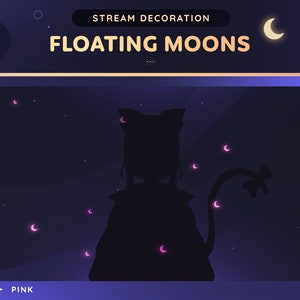 Animated Moon Stream Decoration | 6 Floating Glow Sky Night Moon for ...