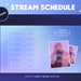 Blue Starry Stream Schedule Template | Minimal Gradient Streamer and ...