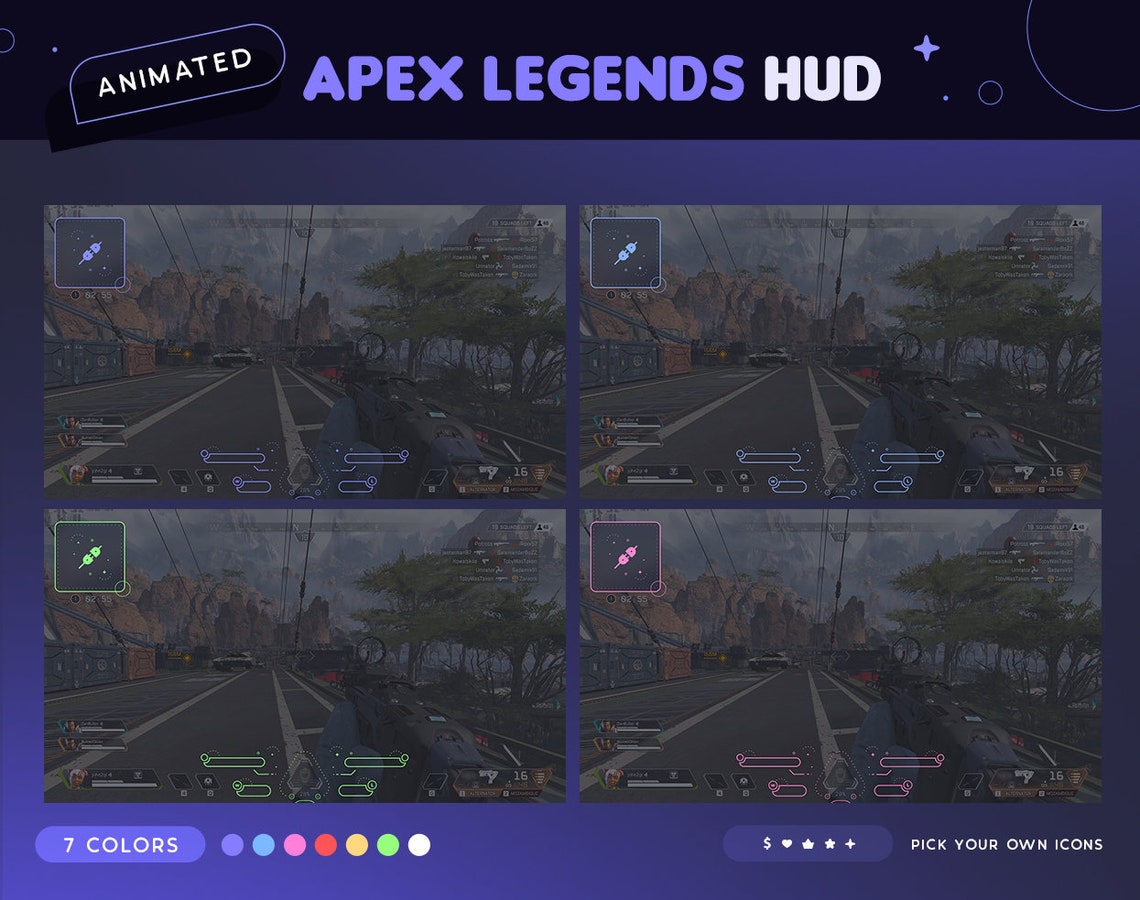 Apex Legends Overlay HUD 7 Animated Cute Minimal Starry Game - Etsy