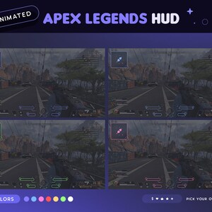 Apex Legends Overlay HUD | 7 Animated Cute Minimal Starry Game Overlays ...