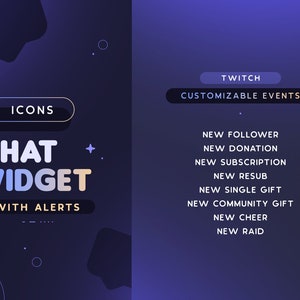 Icon Chat Widget With Alerts | Customizable Animated 7 Icons & Sparkles ...
