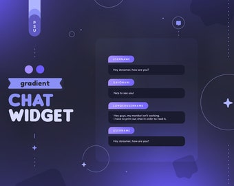 Purple Chat Widget - Etsy