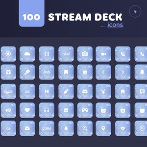 Glossy Stream Deck Icons | 100 Cute Gradient Minimal Icon Pack for ...