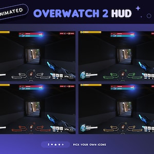 Overwatch Overlay Hud | 8 Animated Cute Minimal Starry Game Overlays ...