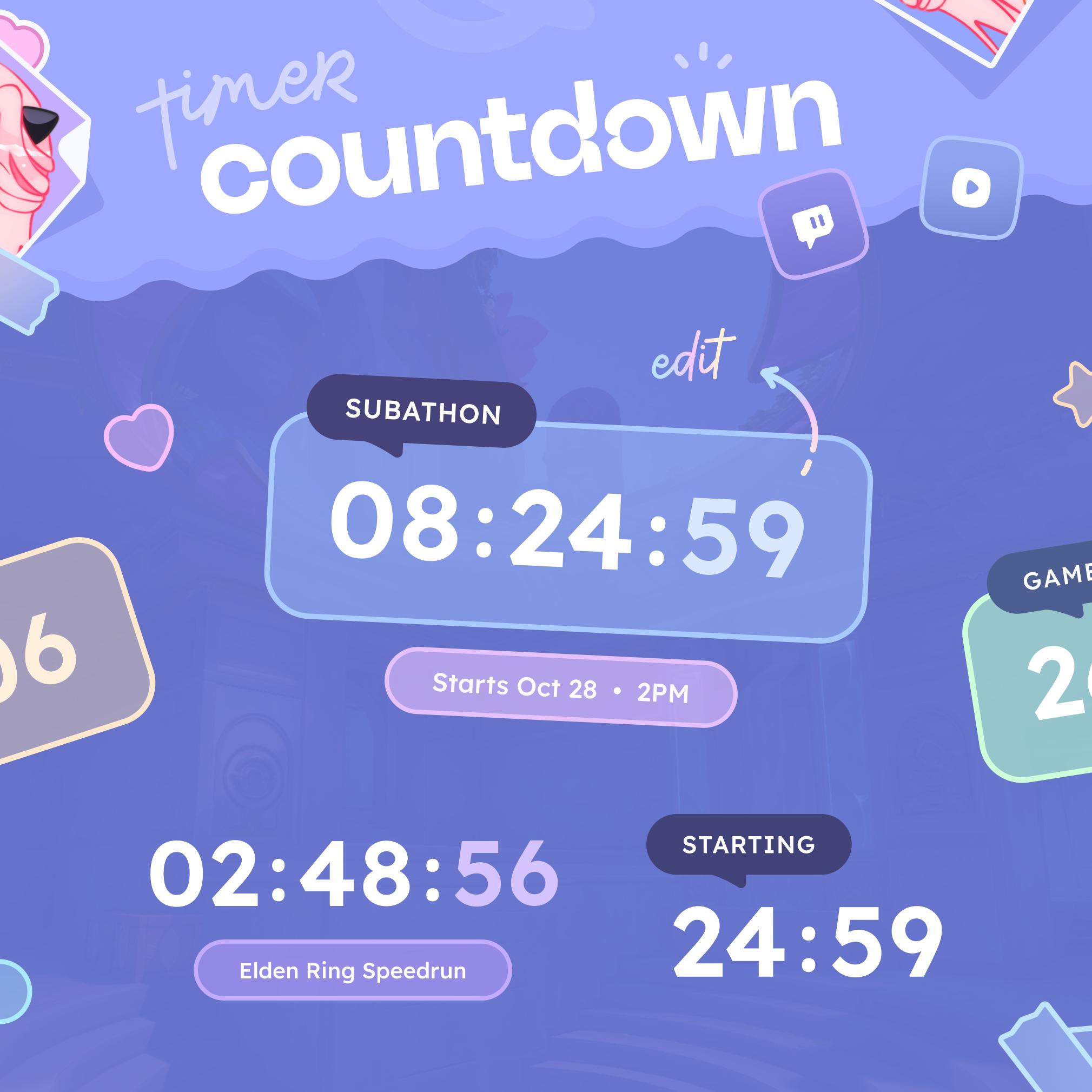 Aura Countdown Widget Countdown & Stopwatch Timer • Chat Commands ...