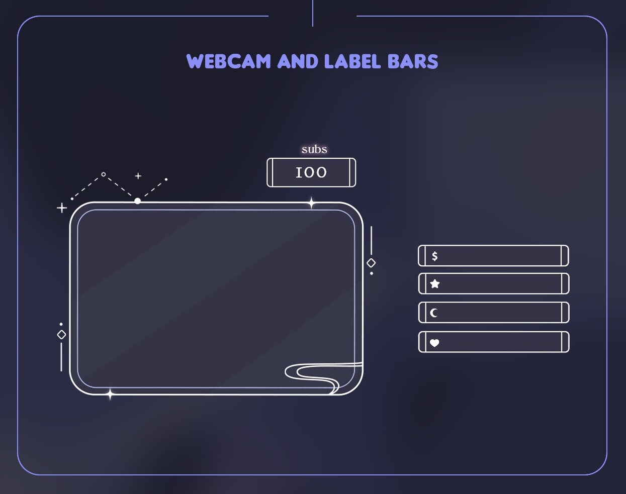 Dark Cosmic Twitch Pack | Animated Minimal Astrology Stars Streamer ...