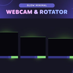 Minimal Webcam & Event Rotator Widget | 8 Color Glow Simple Webcam ...