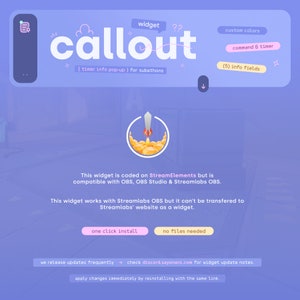 Subathon Callout Widget — Custom Event & Timer Info Panel • Pop-up ...