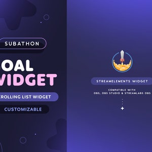 Goal Widget — Scrolling Subathon 20 Goal List | Cute Notebook ...