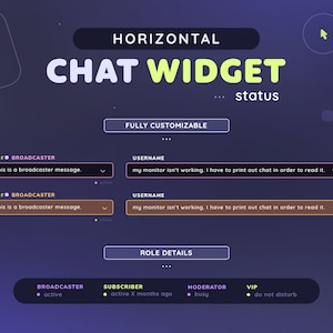 Status Horizontal Scrolling Chat Widget | Customizable Minimal Smooth ...