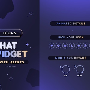 Icon Chat Widget With Alerts | Customizable Animated 7 Icons & Sparkles ...