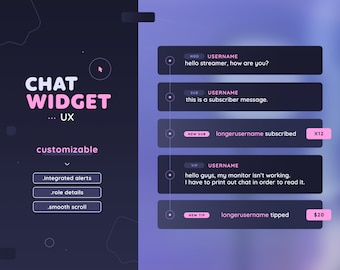Icon Chat Widget With Alerts Customizable Animated 7 Icons & Sparkles ...