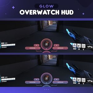 Glow Overwatch Overlay HUD | 13 Colors Glowy Minimal Game Overlays for ...