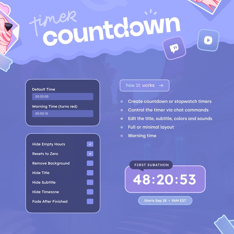 Aura Countdown Widget Countdown & Stopwatch Timer • Chat Commands ...