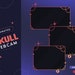 Halloween Animated Gradient Skull Webcam Frames 3 Spooky Chains Red ...