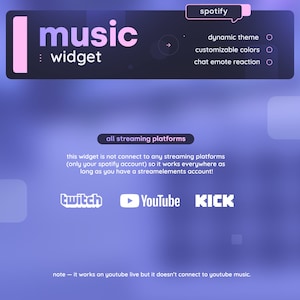 Spotify Music Widget — Minimal Song Player for Streamers • Album ...
