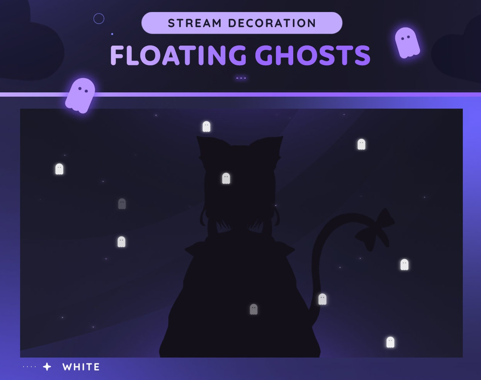 Animated Ghosts Stream Decoration | 6 Floating Halloween Spook Ghosts ...