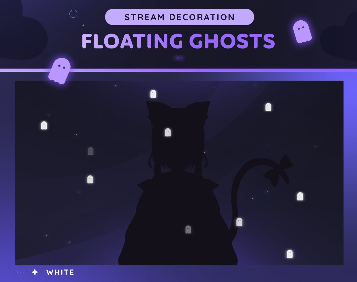 Animated Ghosts Stream Decoration | 6 Floating Halloween Spook Ghosts ...