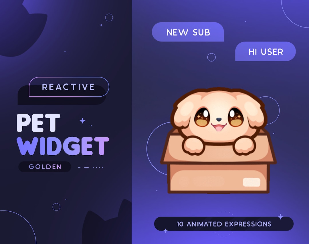 Golden Retriever Labrador Stream Pet | Cute Animated Dog Inside Box ...