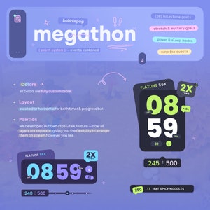 Megathon Widget Bundle — Timer, Milestone Goals & Surprise Quests ...