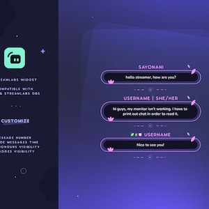 Lotus Twitch Chat Widget Animated Custom Pink Lotus Flower Chatbox for ...