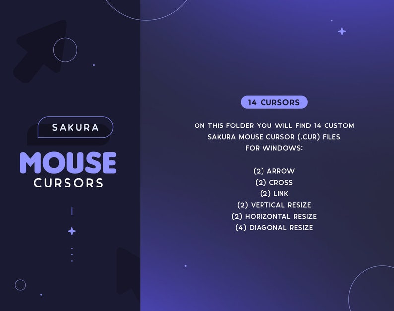 Sakura Mouse Cursors 14 Cute Pink Cherry Blossom Custom - Etsy