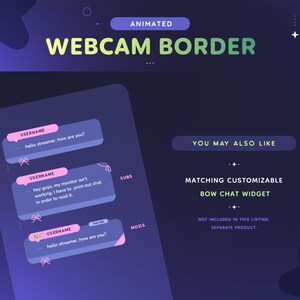 Animated Bow Webcam Border | 3 Cute Green & Lime Yellow Webcam Frame ...