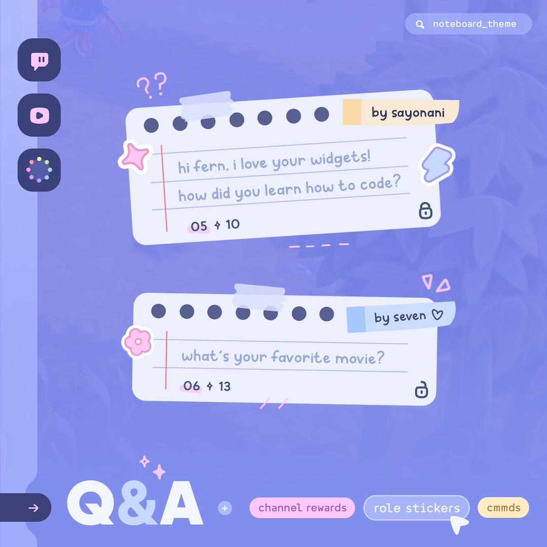 Q&A Widget — Twitch and Youtube • Channel Point Rewards, Chat Commands ...