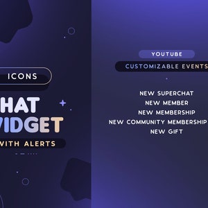 Icon Chat Widget With Alerts | Customizable Animated 7 Icons & Sparkles ...
