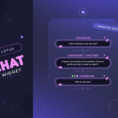 Lotus Animated Twitch Pack Pink Lotus Flower Streamer - Etsy