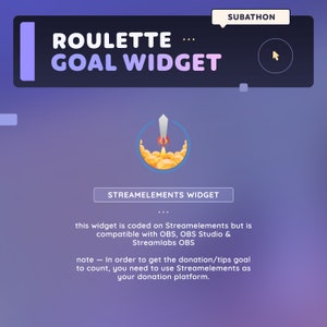Roulette Goal Widget — Subathon Incentive Spinning List With Alerts ...
