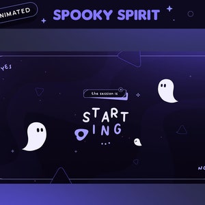 Spooky Spirit Animated Twitch Pack | Halloween Ghost Ouija Purple ...