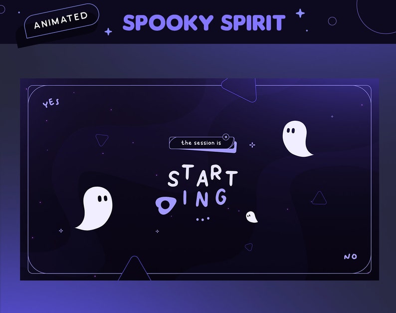 Spooky Spirit Animated Twitch Pack | Halloween Ghost Ouija Purple ...